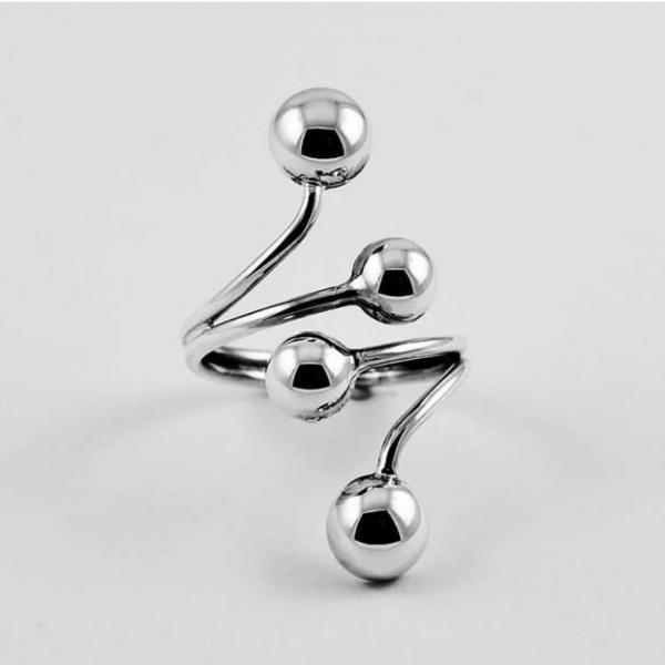 Double Ball Ring, Minimalist Jewelry, Bohemian Jewelry, Handmade ...